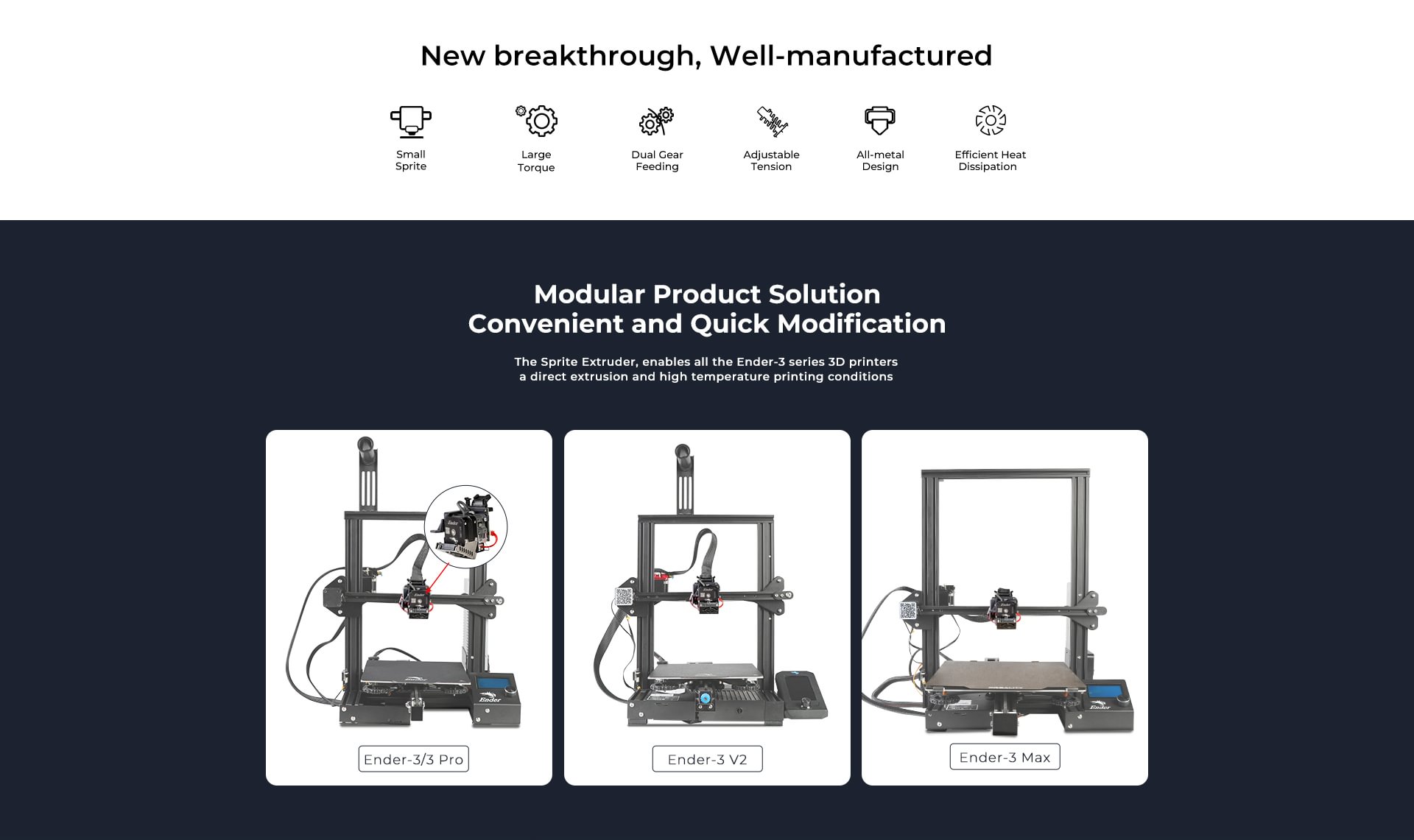 Sprite Extruder Pro Kit 300℃ Printing - Creality 3D