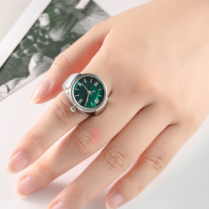 Creative Round Quartz Finger Ring Watches