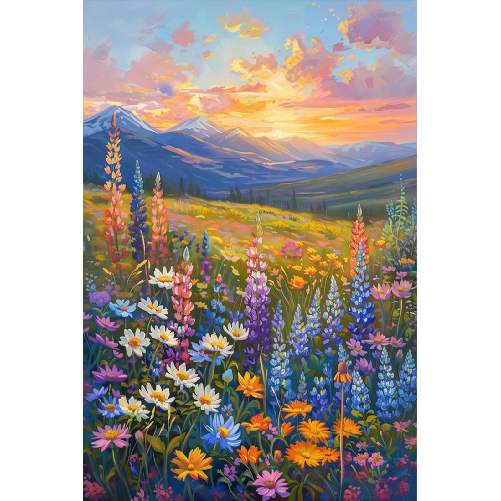 Alpine Scenery 40*60CM (Canvas) Full Round Drill Diamond Painting