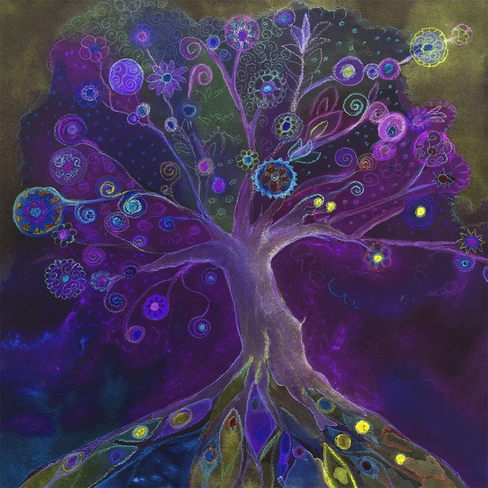 Abstract Towering Tree (canvas) full round/square drill diamond painting
