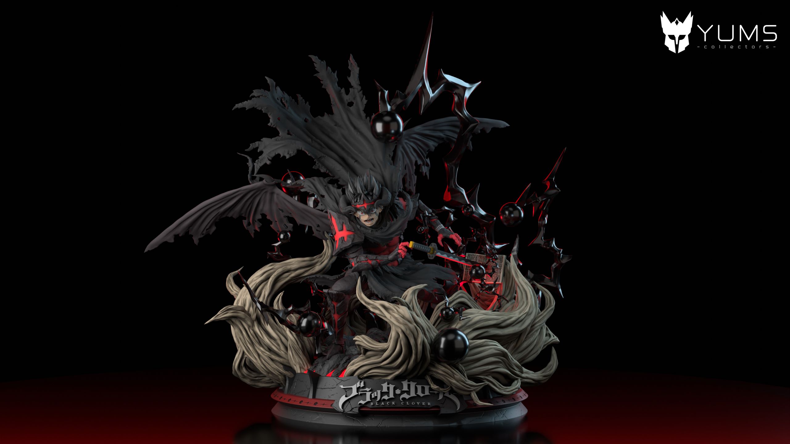 Final Devil Form Asta with LED - Black Clover Resin Statue - YUMS ...