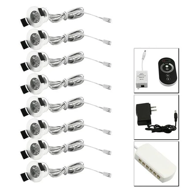 Mini LED Spot Downlights Dimmable Lamp Set Remote Controller Ceiling ...