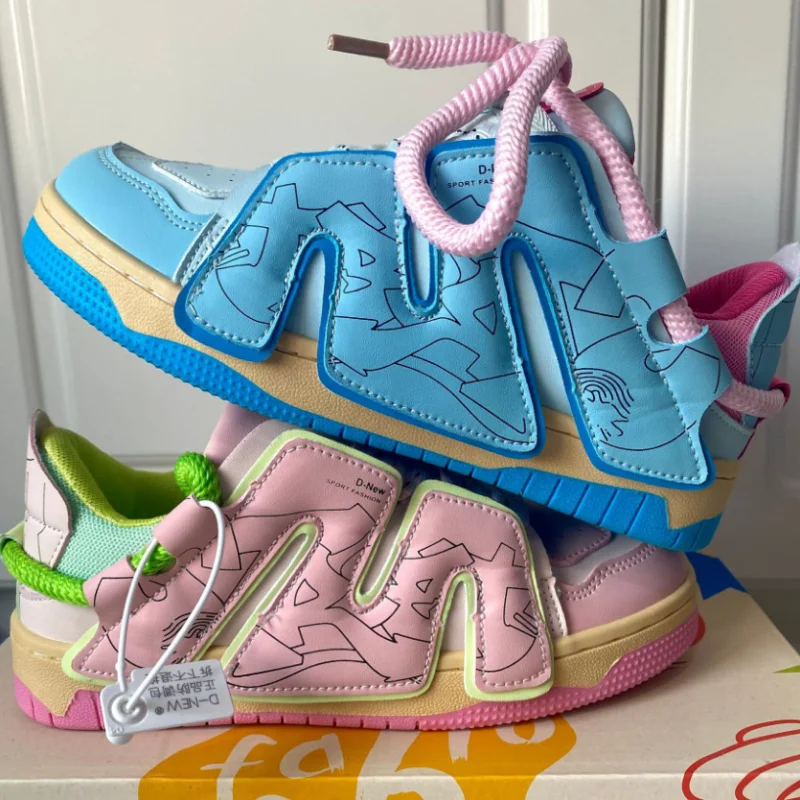 Y2K Aesthetic Mix Color Sneakers