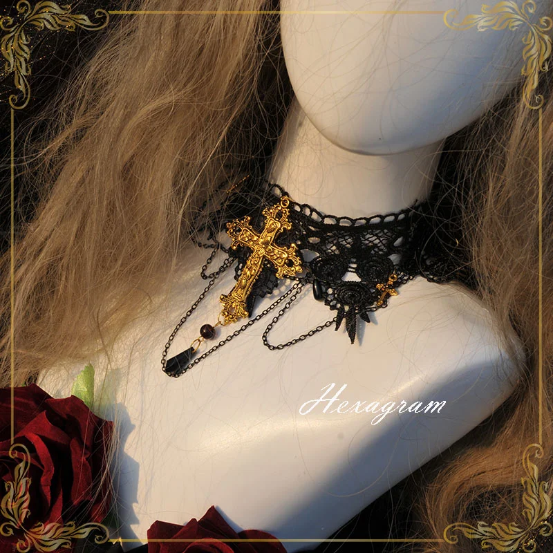 Gothic Women Halo Headpiece with Spike Cross Design Baroque Lady Halo Crown