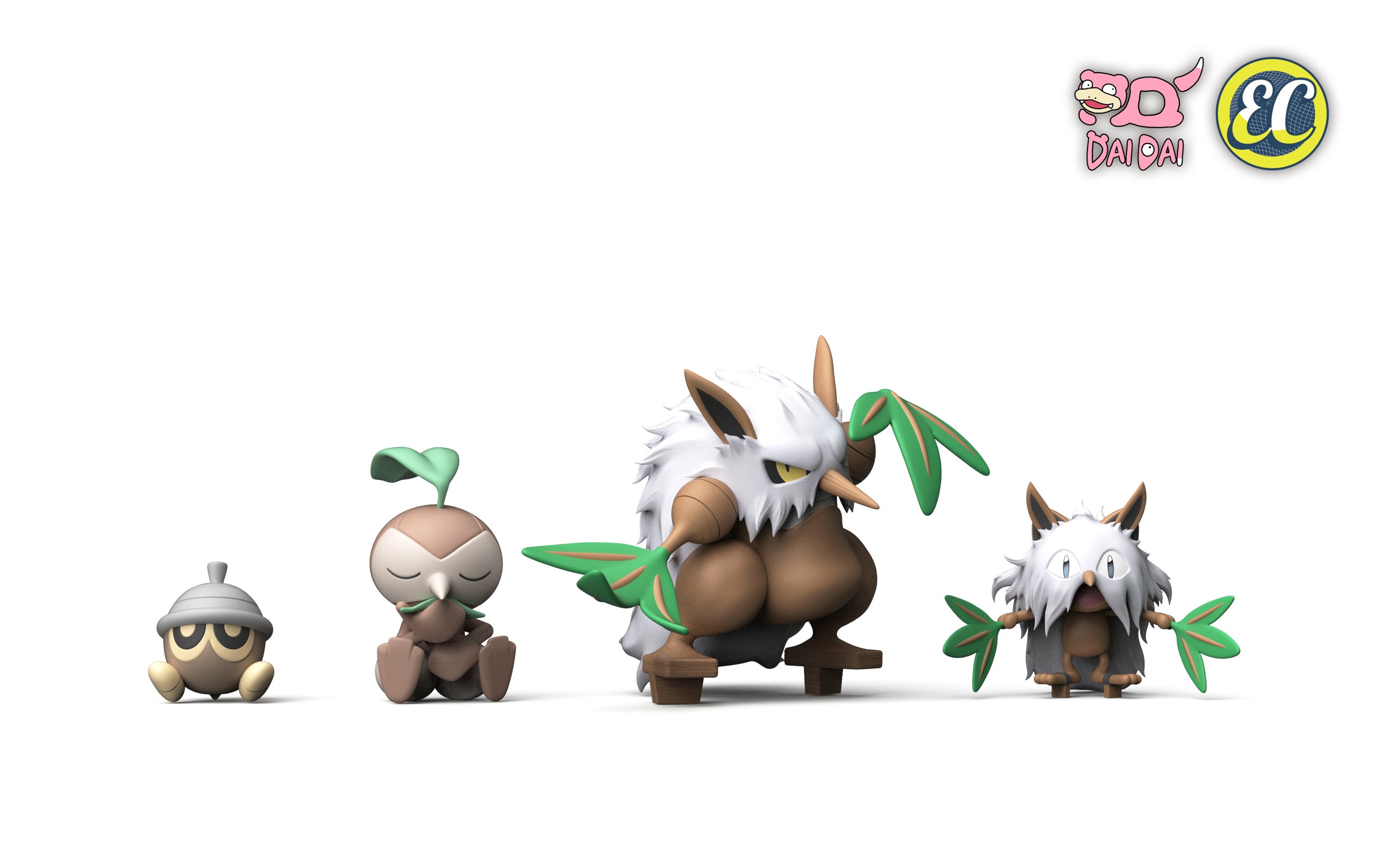 1/20 Scale World Zukan Evolution of Shiftry Set & Meowth - Pokemon ...