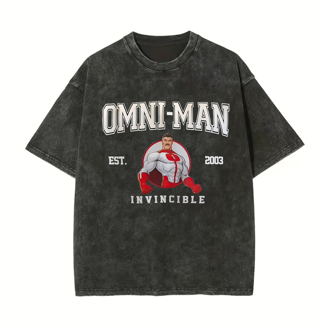 Omni-Man Invincible Printed Unisex Washed T-Shirt