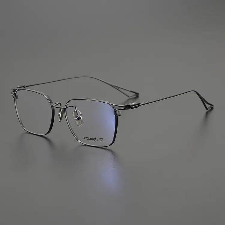 Japanese Designer Pure Titanium Glasses Frame for Men Women Square ...