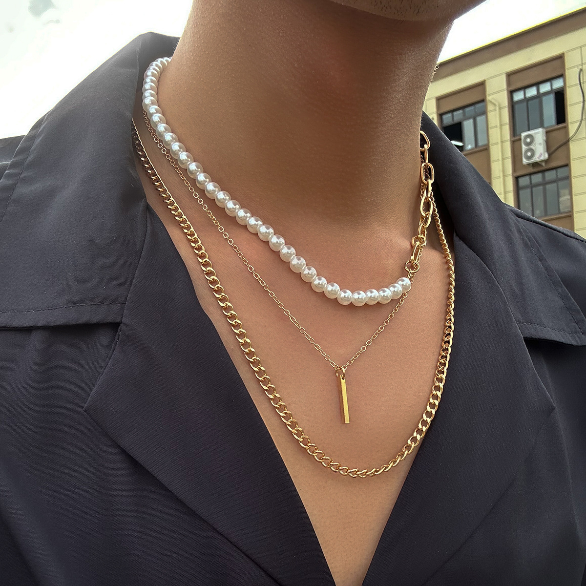 Boys' Sense Of Advanced Joker Hip-hop And Clavicle Chain