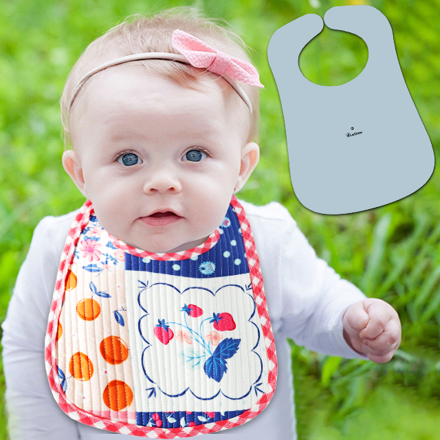 Cute Baby Bib Template - Instructions Included