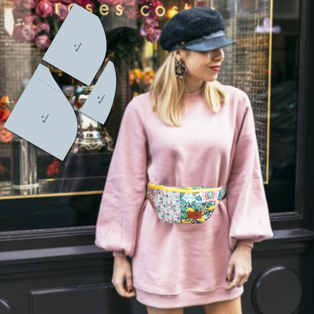 Fanny Pack Sewing Template & illustrated tutorial