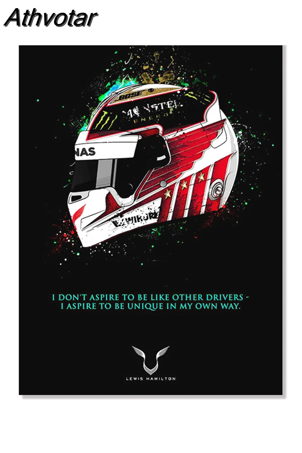 Athvotar F1 Racer Helmet Canvas Posters Famous Formula 1 World Champion ...