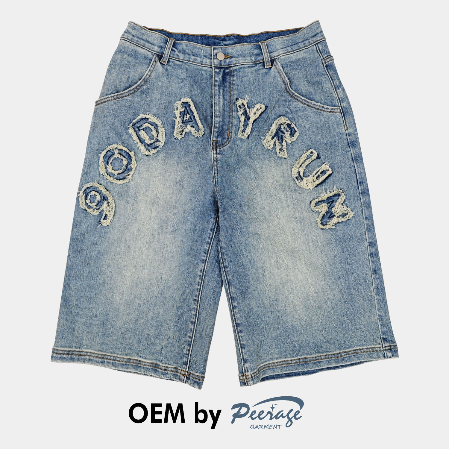 Custom Baggy Jean Shorts / Denim Long Jorts