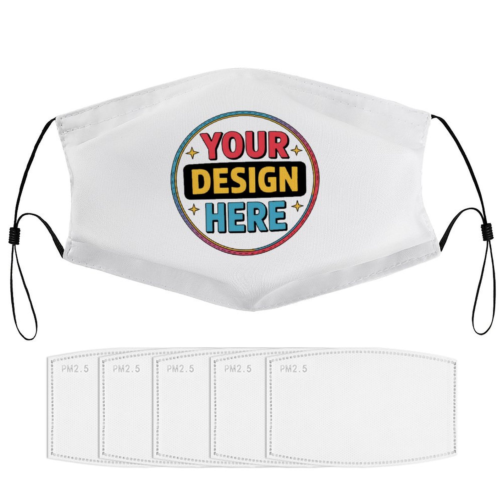 Customizable Print Dustproof Face Mask with Filters Extra Filter Pieces ...