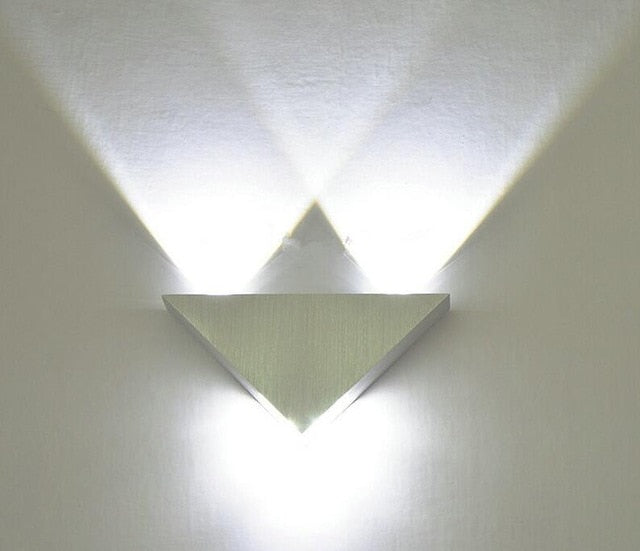 Modern Led Wall Lamp 3W Aluminum Body Triangle Wall Light For Bedroom ...