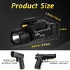 GOPLANT 1300 Lumens Weapon Laser Light, Battery Powered Adjustable Rail ...
