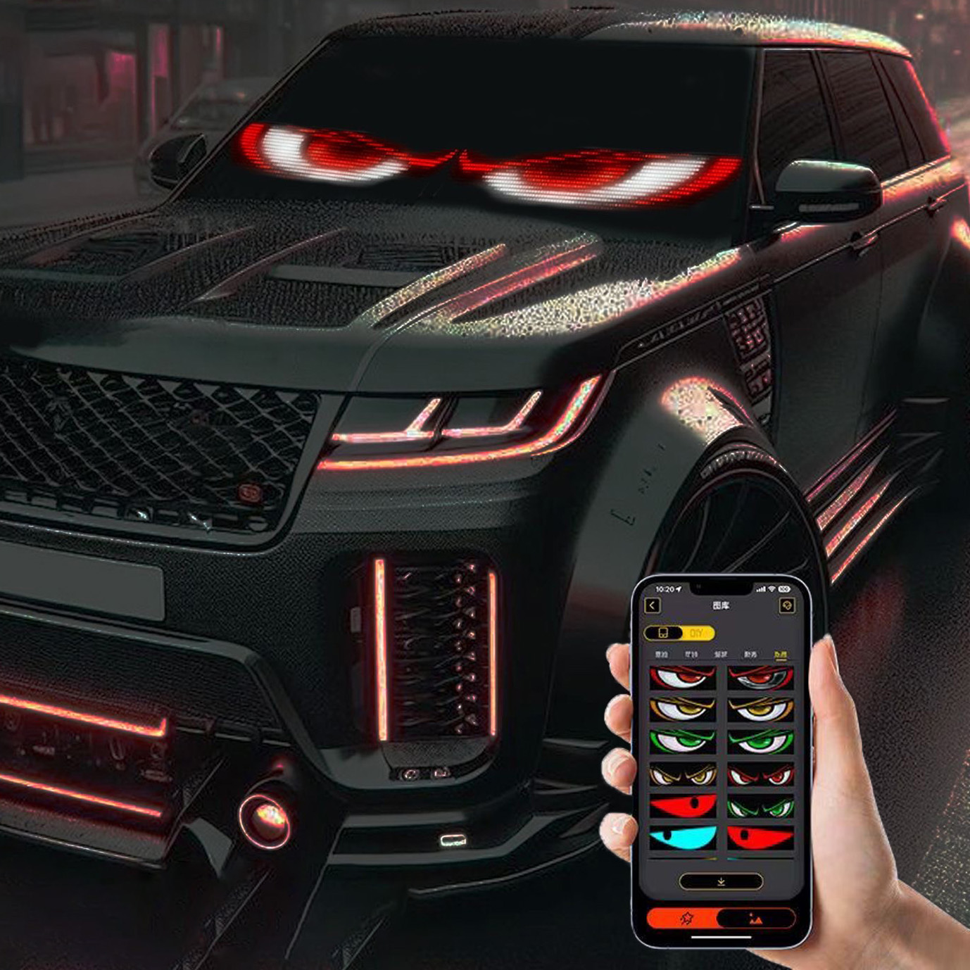 Car Demon Eye Light LED Programmable Flexible Display