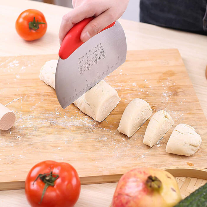 Stainless Steel Bench Scraper Multi-Purpose Dough Pastry Cutting Tool