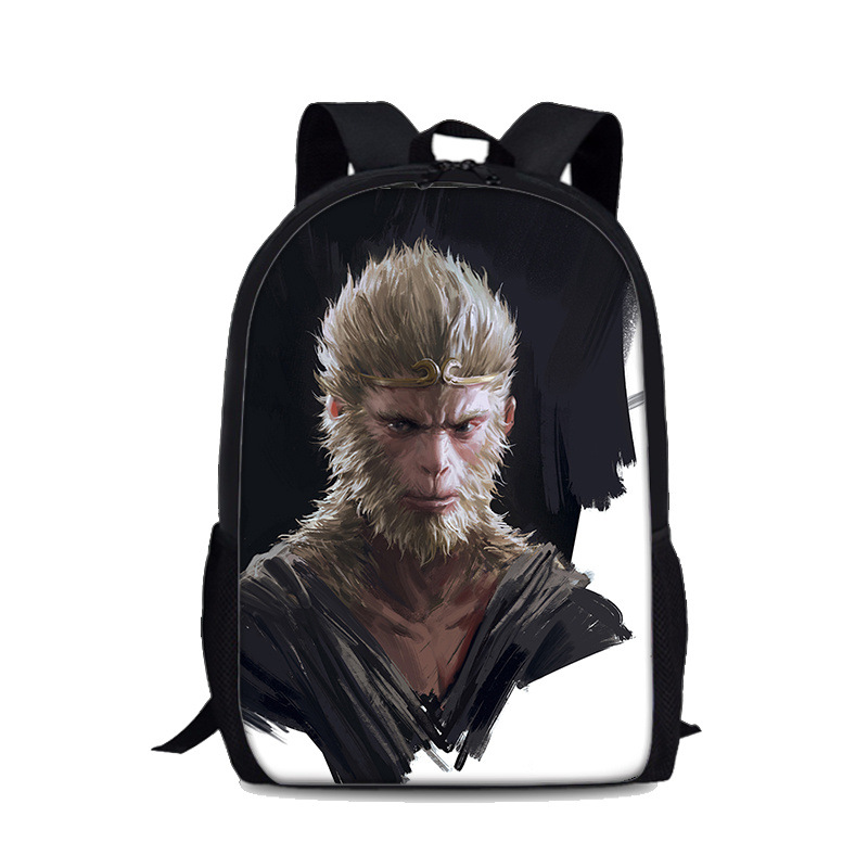 Black Myth Wukong Backpack for School Students Wukong Bookbag ...