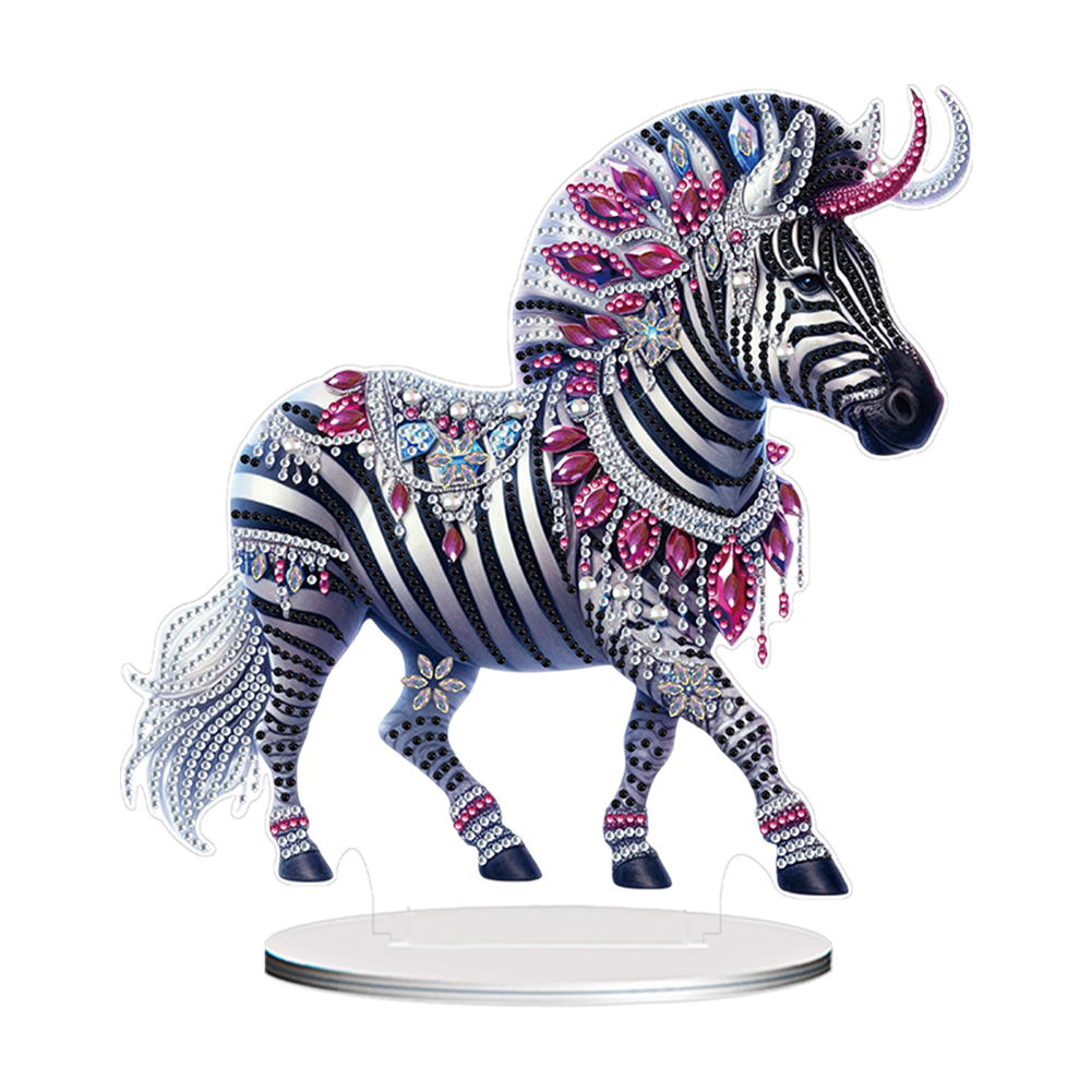 Acrylic Special Shape Zebra Diamond Painting Desktop Decorations for ...