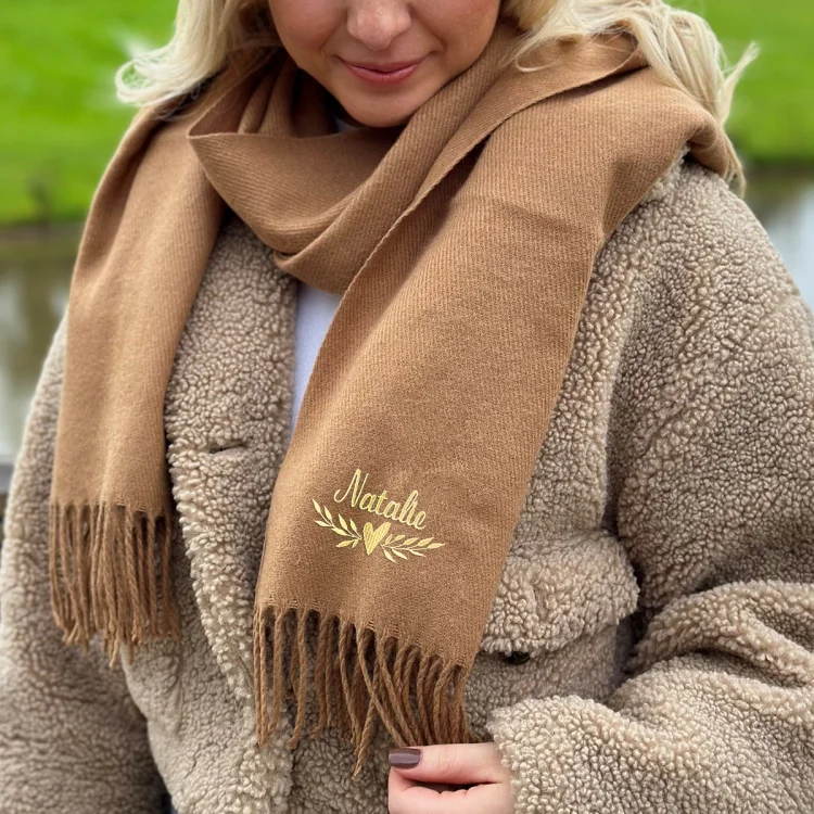 Personalised Embroidered Luxury Scarf
