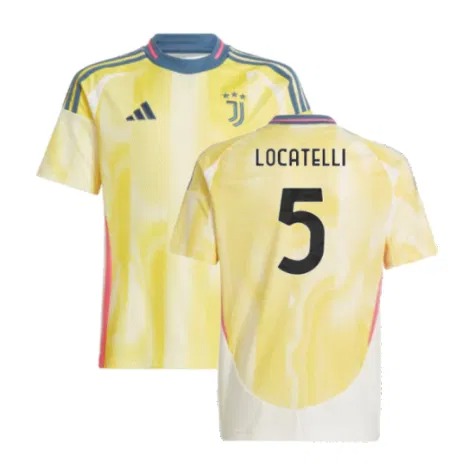 Juventus Manuel Locatelli 5 Kids Away Shirt Mini Kit 2024-2025
