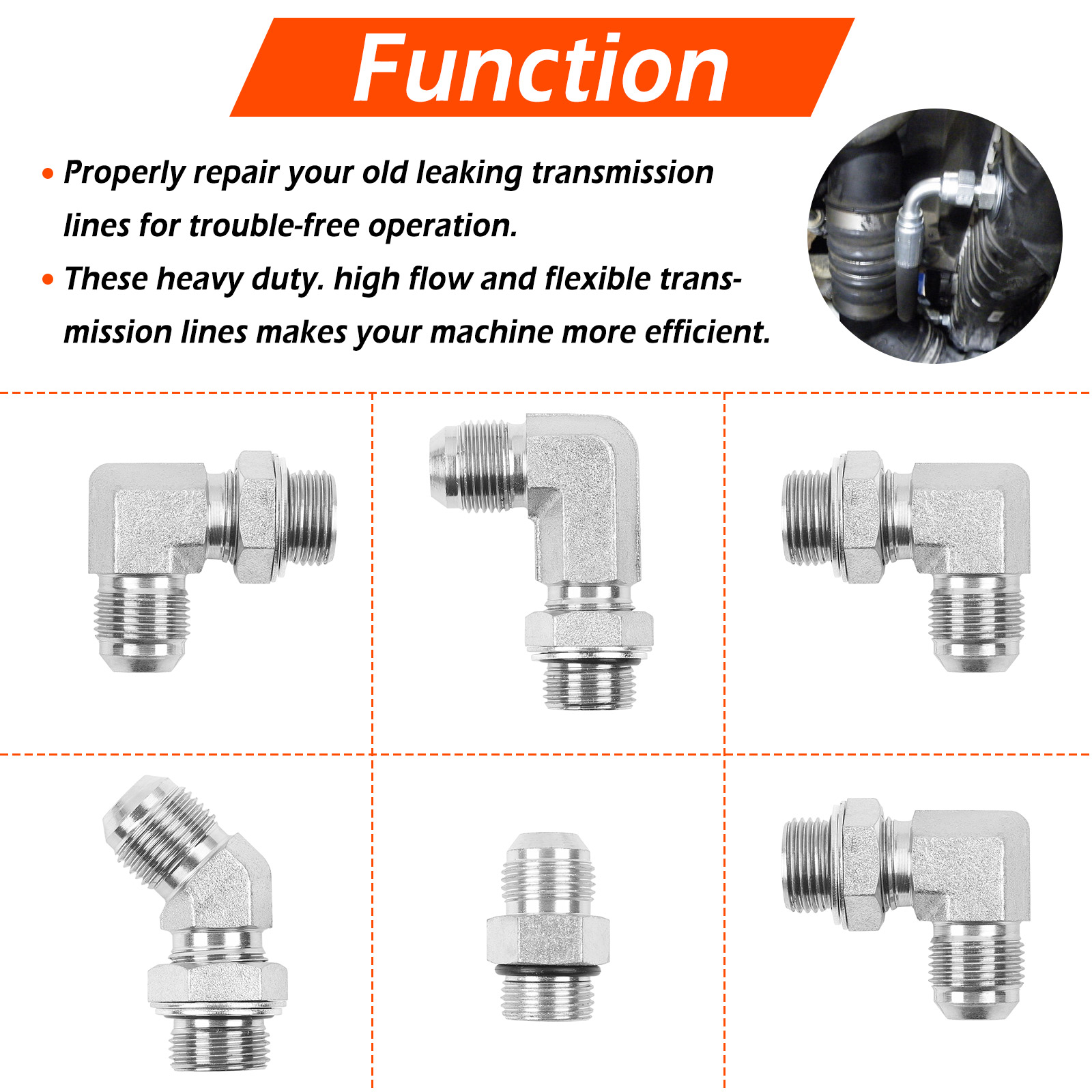 Upgrade Transmission Cooler Lines Hoses with Fittings Adapters ...