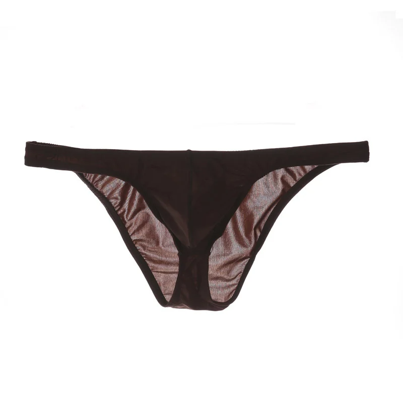 Men's Ice Silk Transparent Low-Waist Ultra-Thin Sexy Briefs