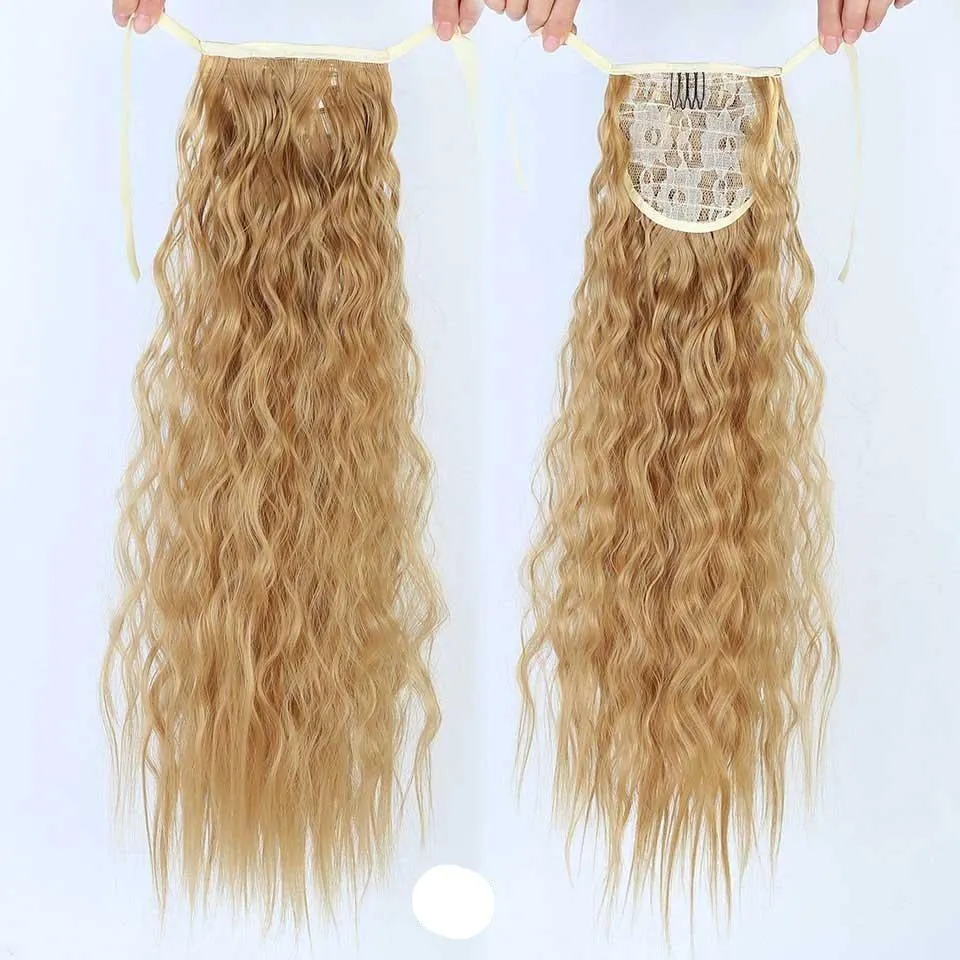 Extension Wig Long Curly Drawstring Ponytail