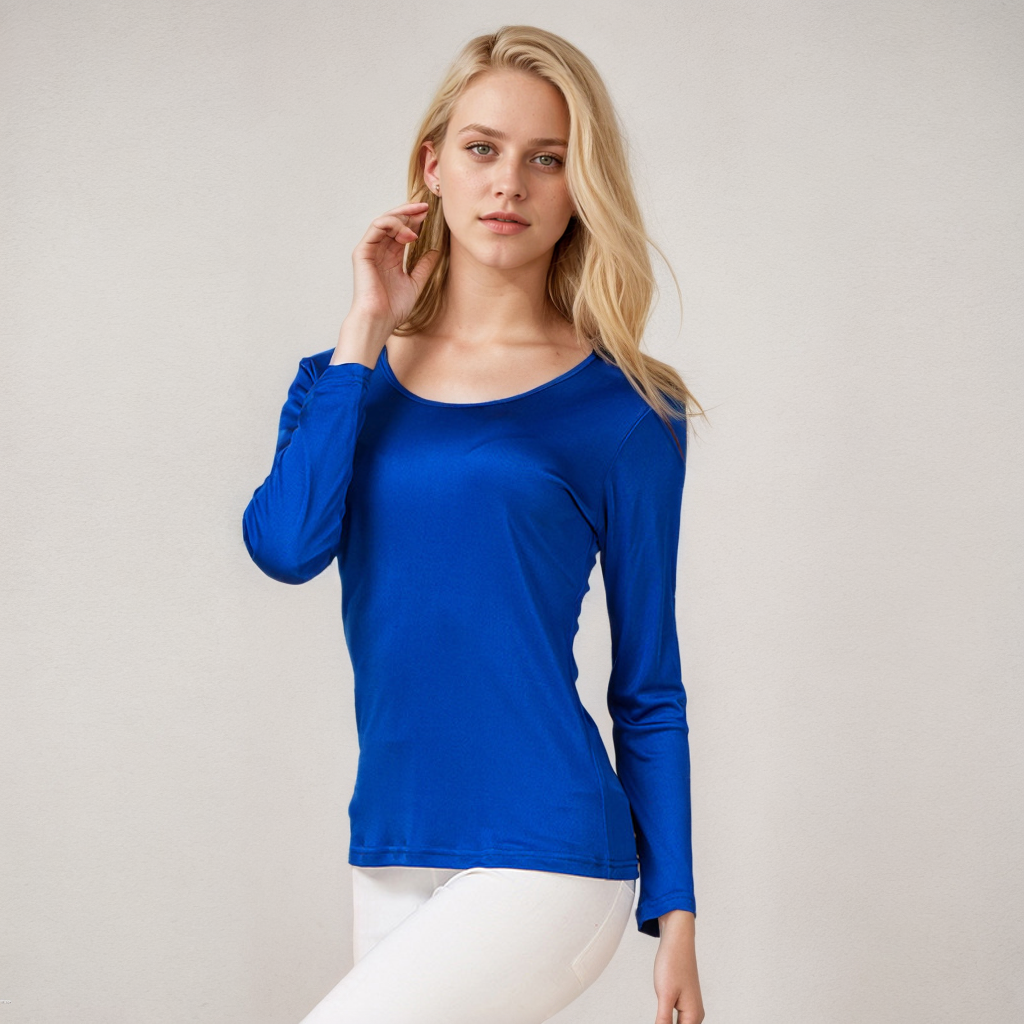 Women's Round Neck Silk Base Layer