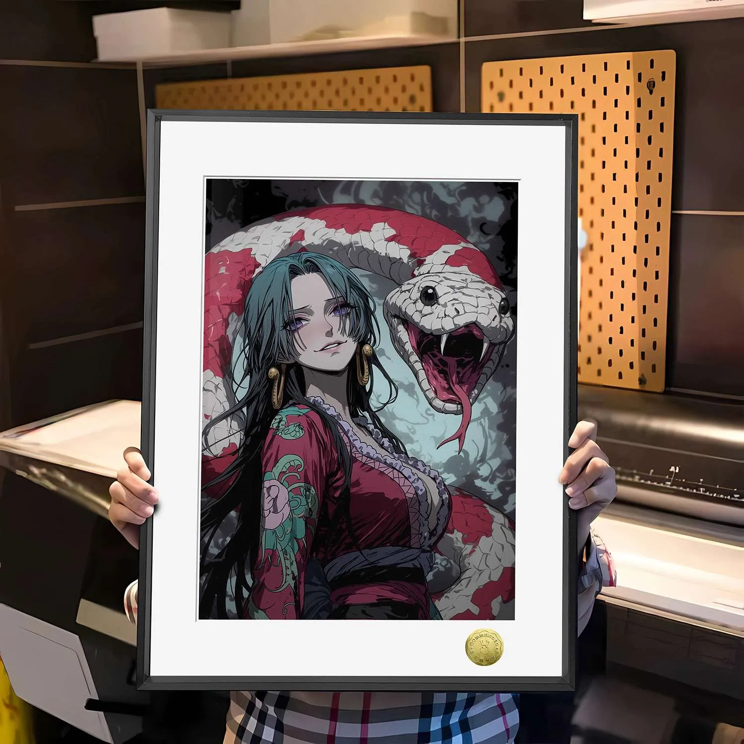 A3 & 4K Size Snake Princess Boa Hancock Decorative Painting - ONE PIECE ...
