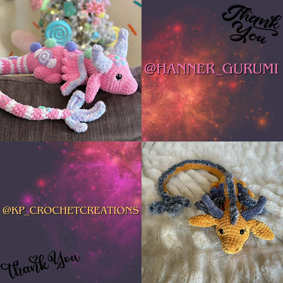 DIY Crochet Cute Dragon Pattern