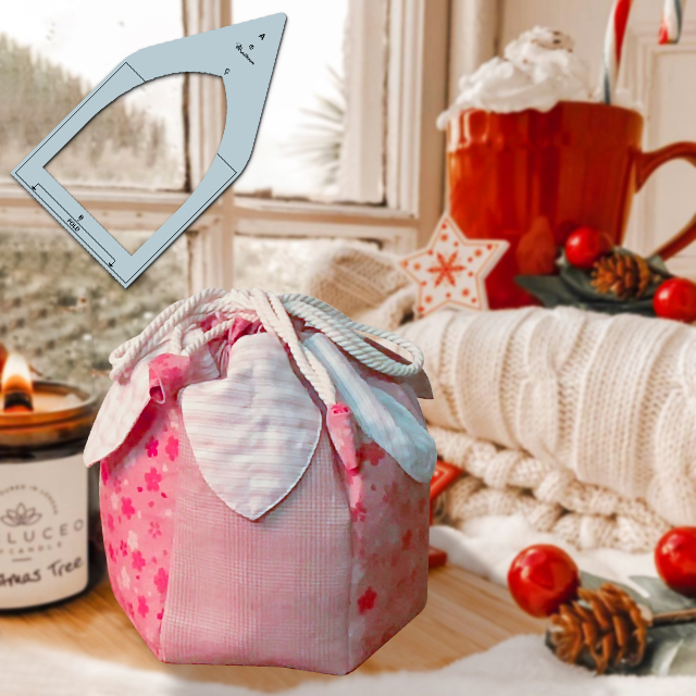 DIY Drawstring Gift Bag Sewing Template & Instructions