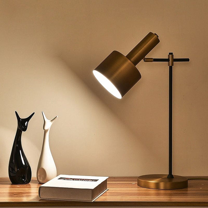 Menkab - Modern 1-Bulb Bedroom Table Light Modern Brass Night Lighting ...