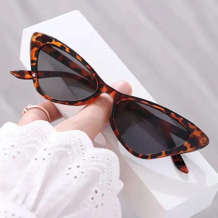 Women's Luxury Cat Eye Sunglasses Triangle Vintage Design UV400 Sun ...