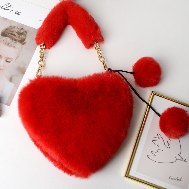 PLUSH HEART HANDBAG