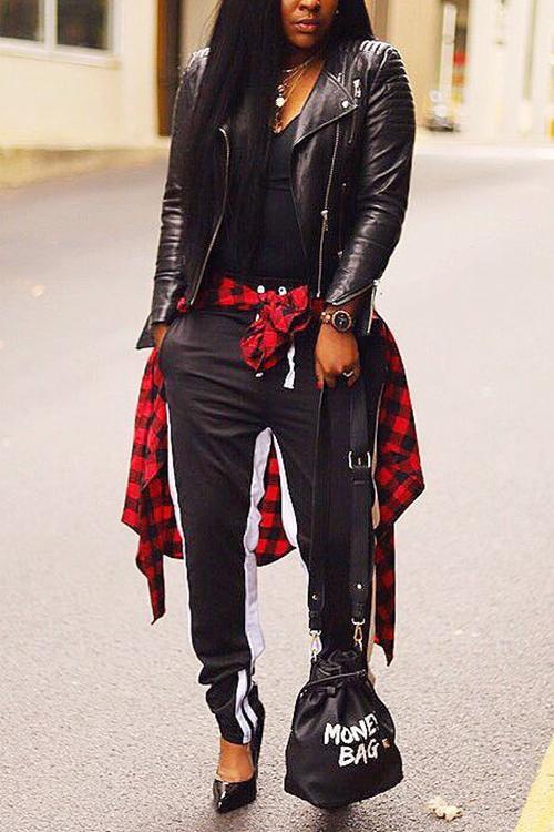 Zipper Lapel Motor Jackets