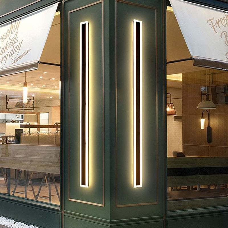 Waterproof Outdoor Lighting Tall LED Wall Lamp IP65 Aluminum Dimmable ...