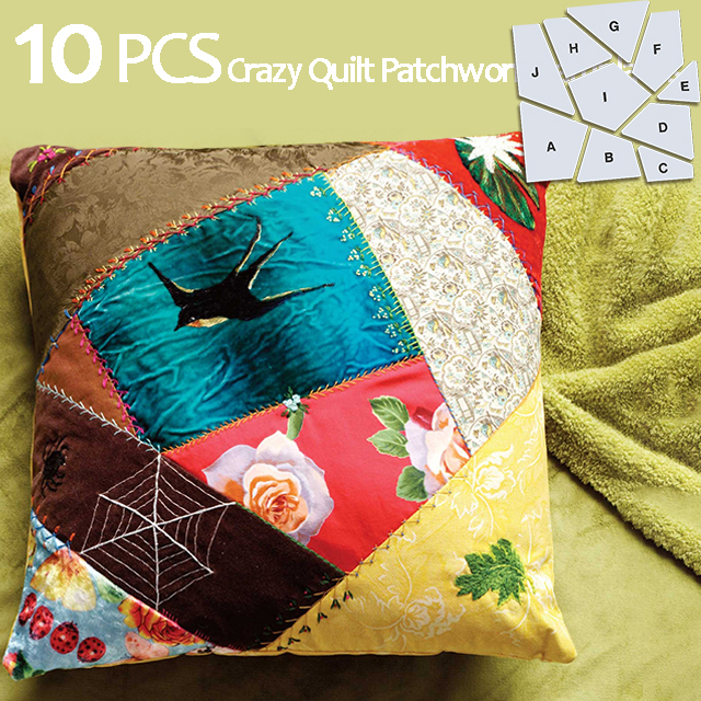 【10 PCS】Acrylic Crazy Quilt Patchwork Templates