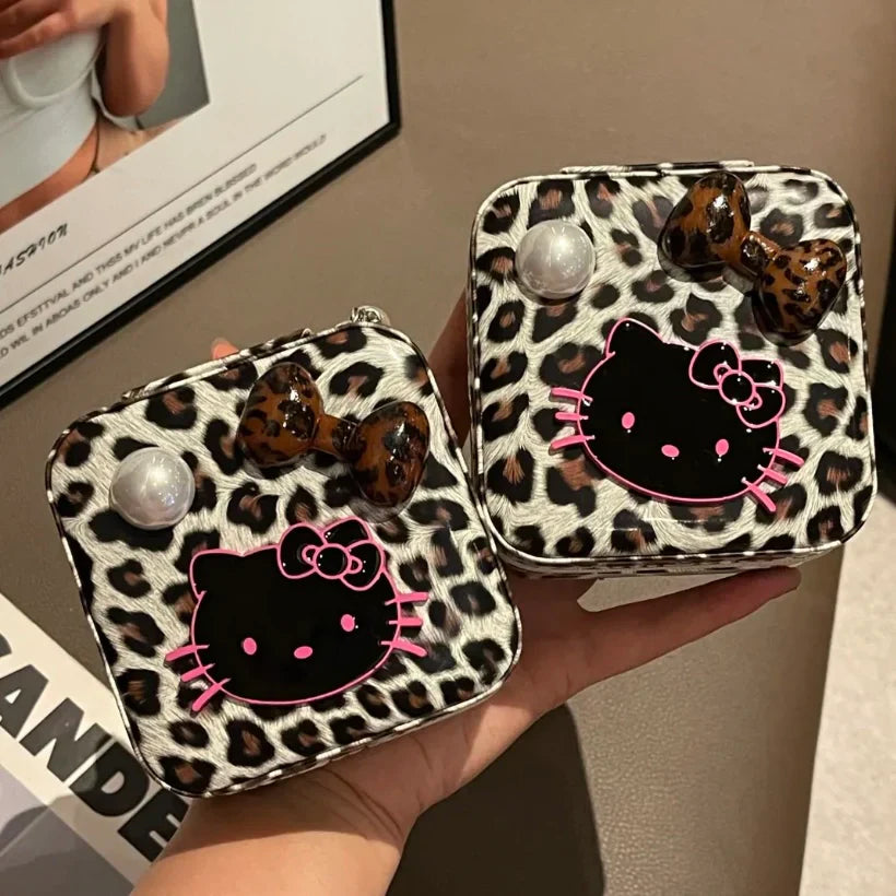 Kitty Leopard Print Jewelry Organizer