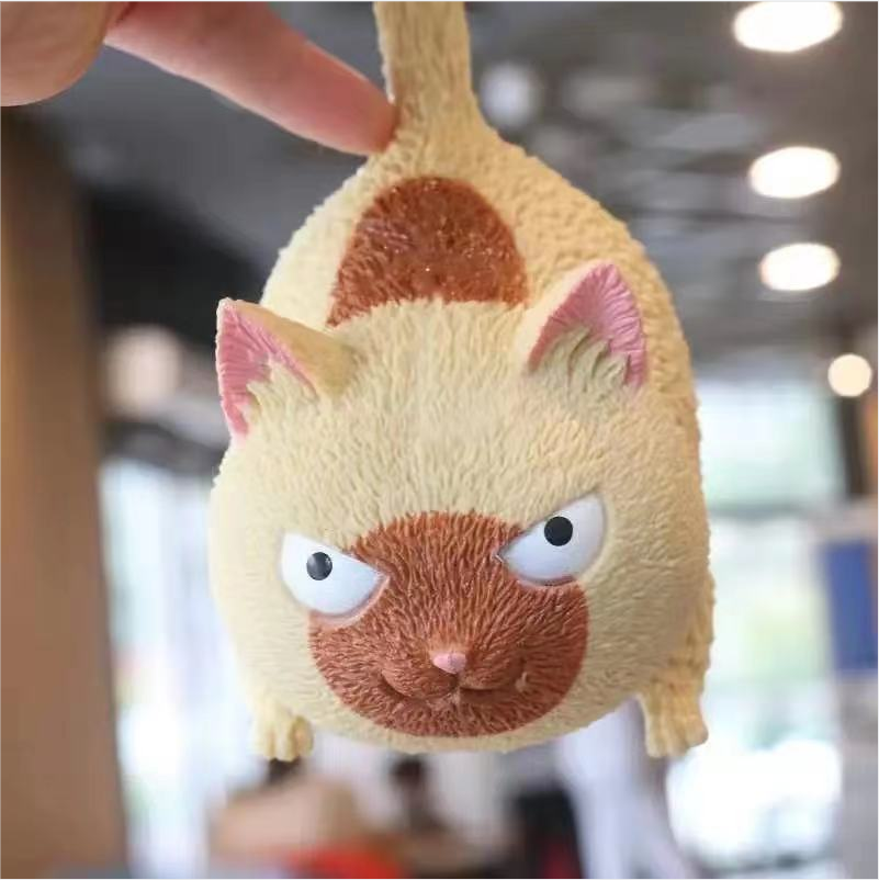 Cute Pet Tofu Angry Cat Pinch Toy-L