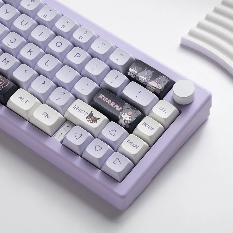 Kuro Rounded Pastel Purple Keycaps ON1462
