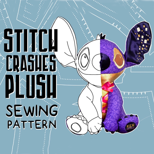 Stitch Crashes Plush Sewing Templates