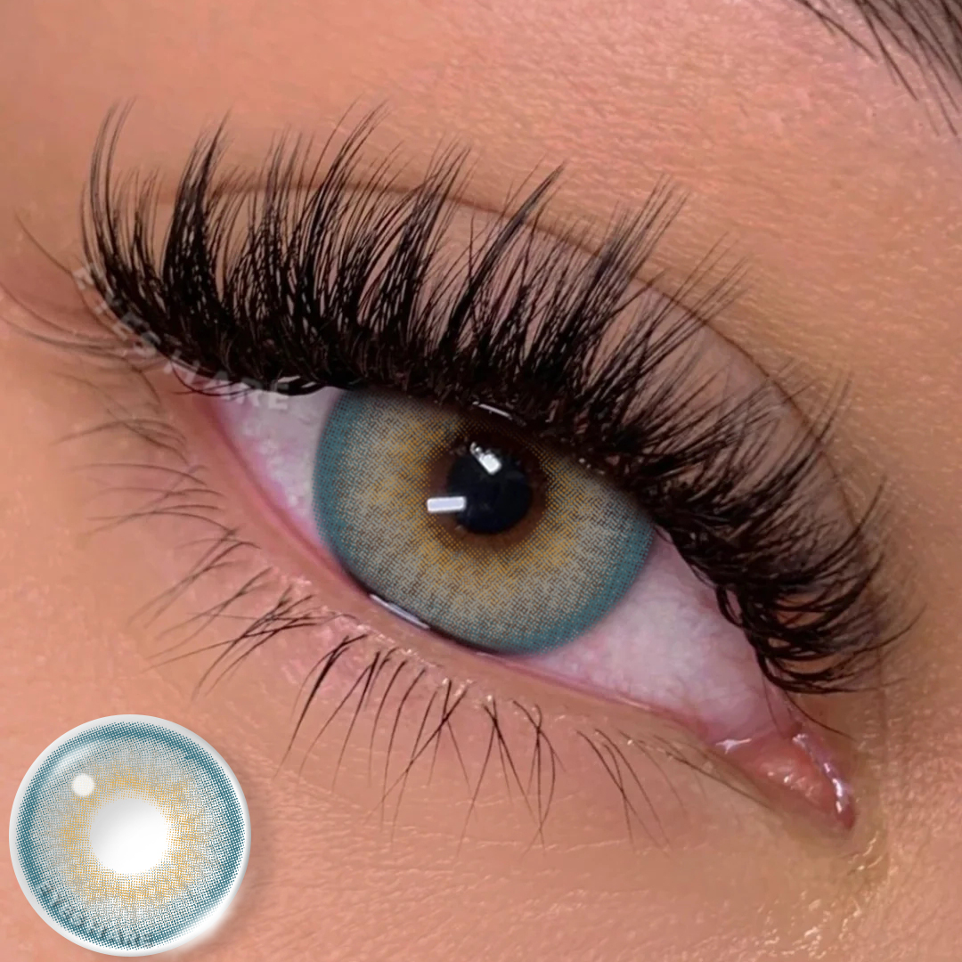EYESHARE Colored Contact Lenses SIAM-BLUE Eyes Lenses 14.2MM use 1 Year