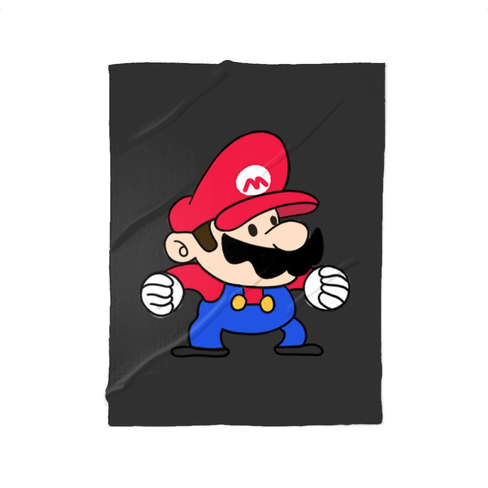 Shrunken Mario, Gaming Fleece Blanket
