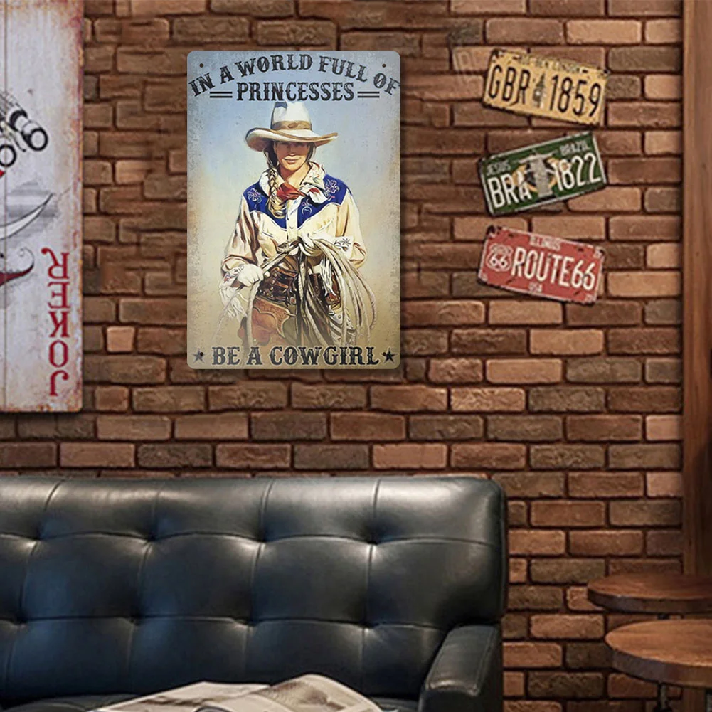 20*30cm/30*40cm - Be A Cowgirl - Vintage Tin Signs/Wooden Signs