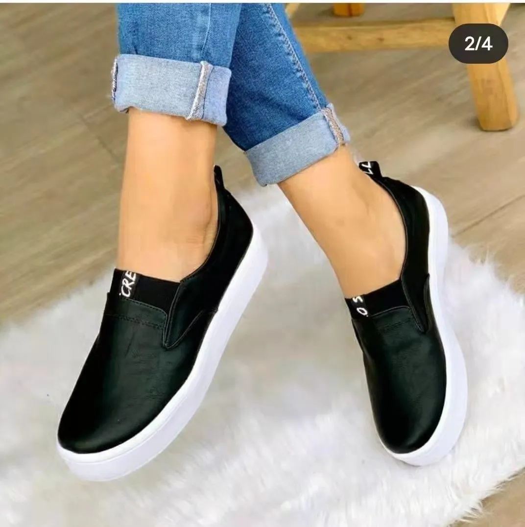Yyvonne NEW Women Loafers Platform Shoes Slip on Flat Shoes Woman Flats ...