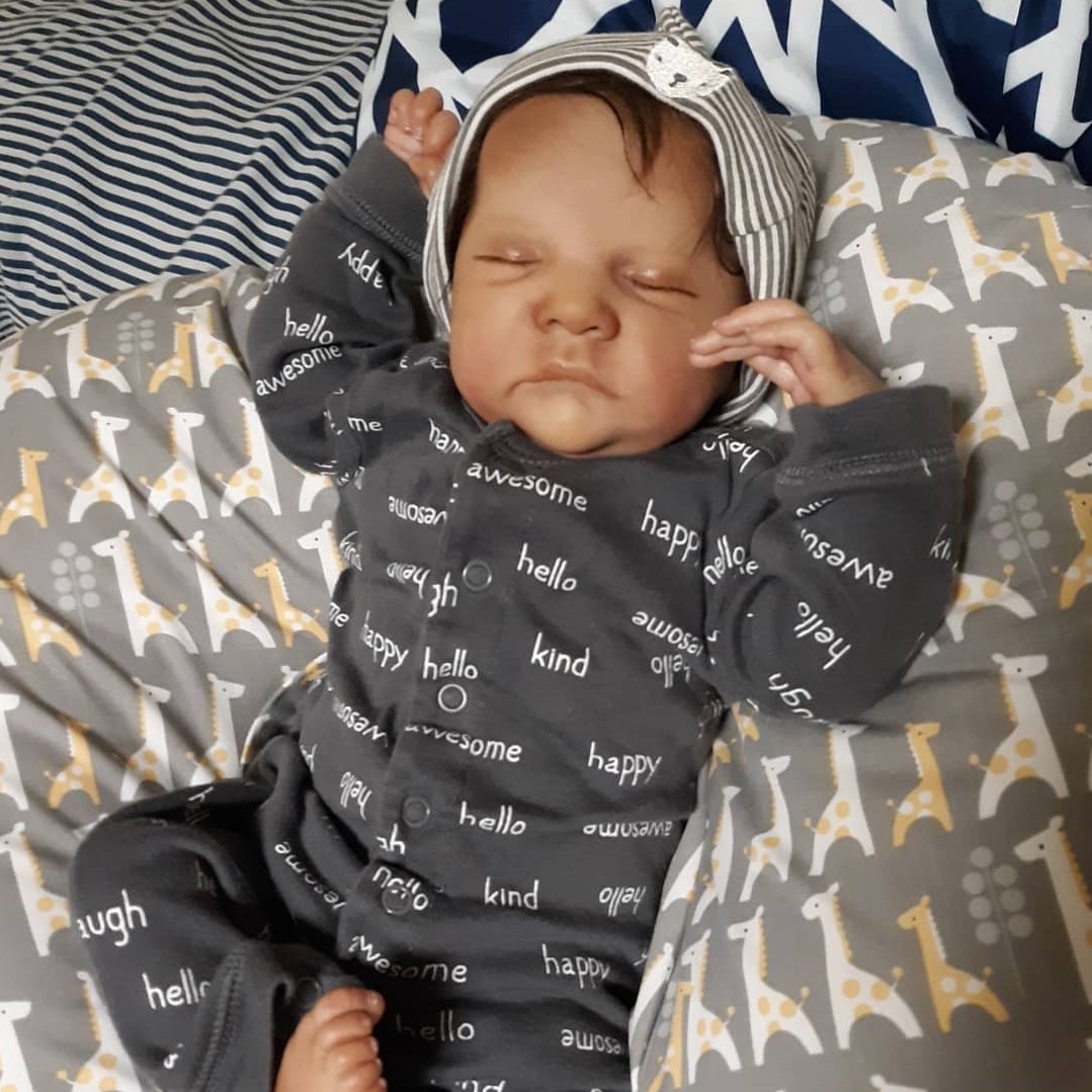Soft Weighted Body Reborn Boy Dimitri 20" Biracial Reborn Boy Doll Set ...