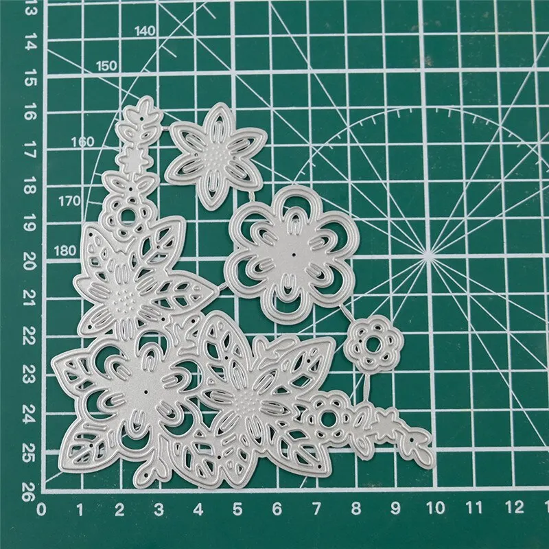 Athvotar Flower Corner Metal Cutting Dies Lace Edge Dies Scrapbook ...