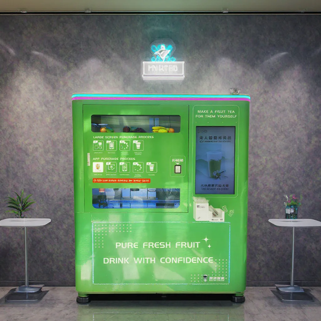 24 Hour RFID Robotics Arm Smart Milk Bubble Tea Coffee RFID Vending ...