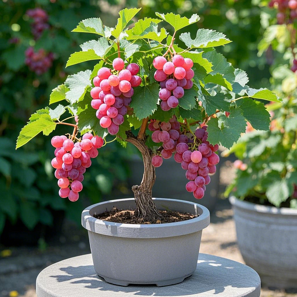 🌈Colorful Potted Grape Tree Seeds - Black, Pink, Rainbow, Green